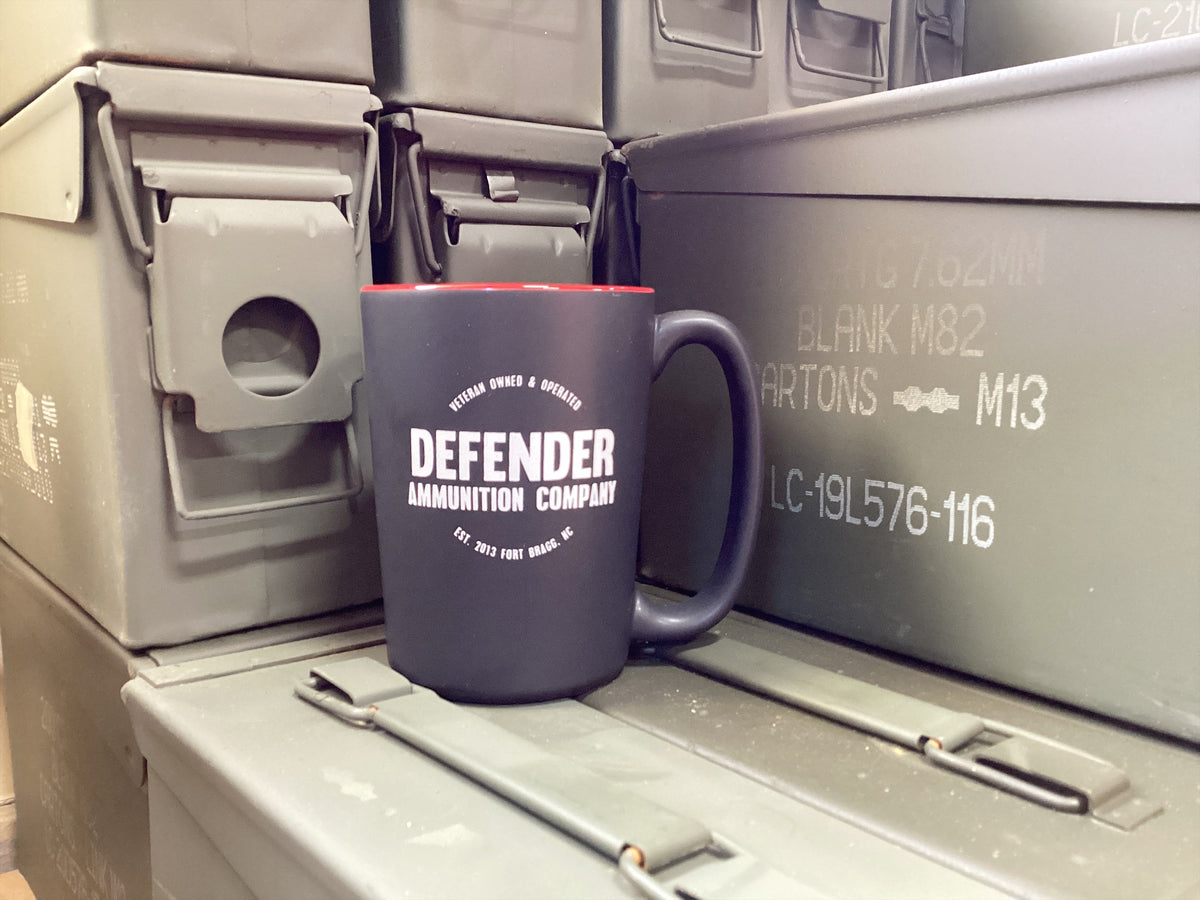 Defender 12oz Coffee Mug - Defender Ammunition