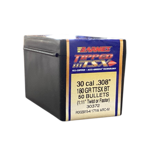 Barnes 30 Cal (.308) 180gr TTSX BT Projectiles #30372 - Defender Ammunition