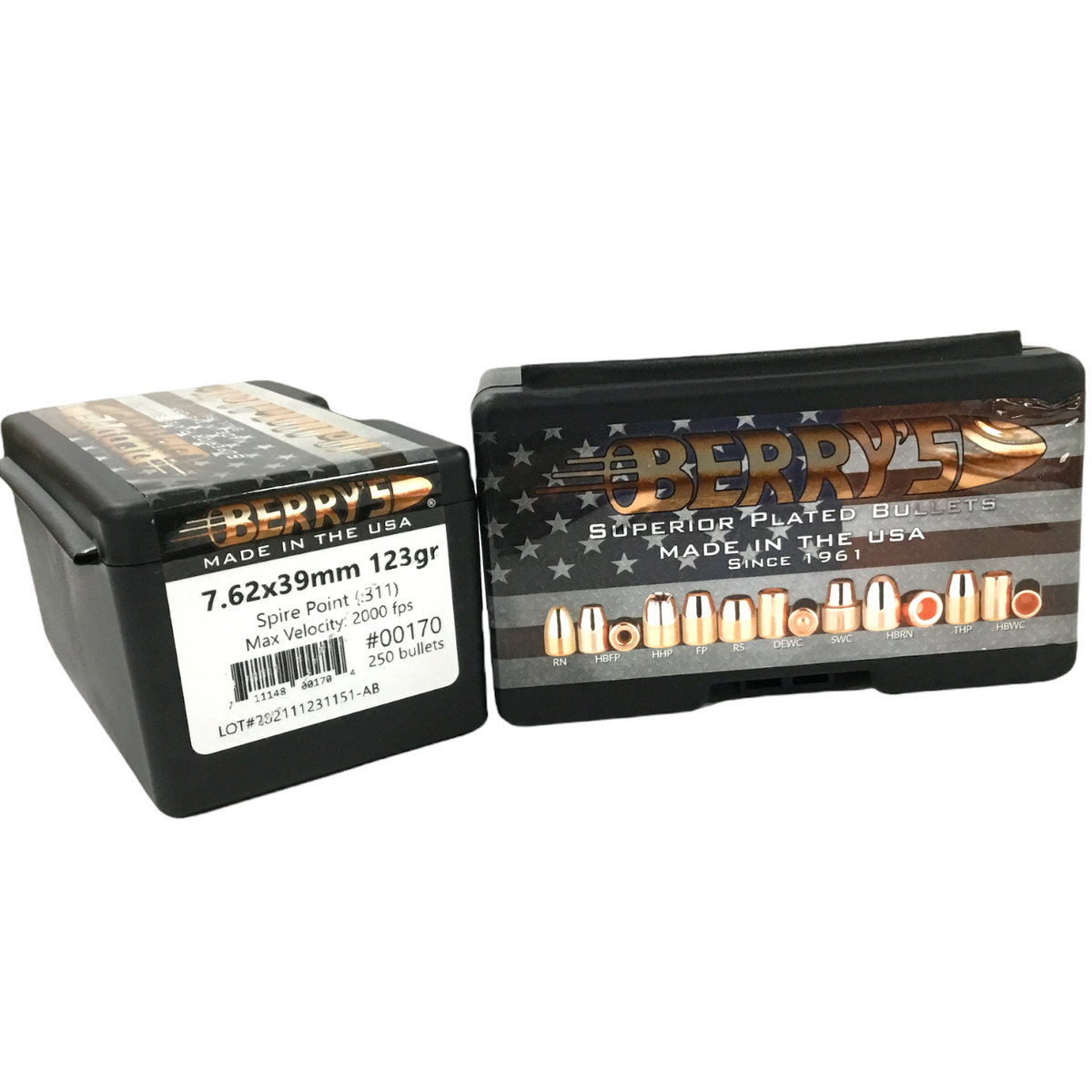 Berry's 7.62x39 (.311) 123gr Spire Point Projectiles #00170 - Defender ...